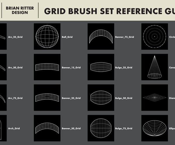ArtStation - Drawing Grid Brushes For Procreate | Brushes