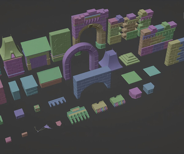 ArtStation - Stylized Medieval Model - Kitbash Set | Resources