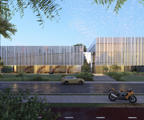 ArtStation - commercial building 3d Revit Lumion modern design | Resources