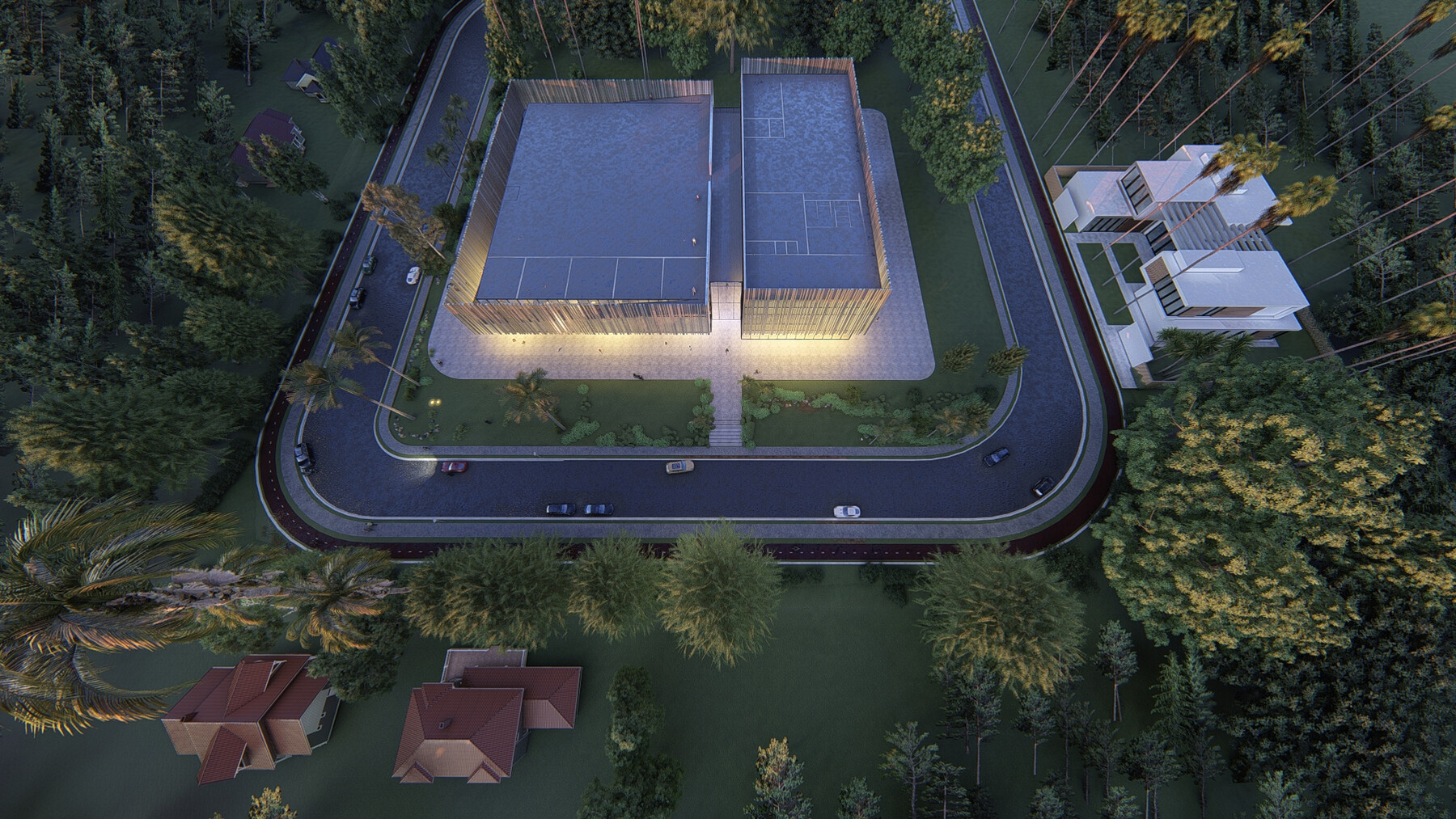 ArtStation - commercial building 3d Revit Lumion modern design | Resources