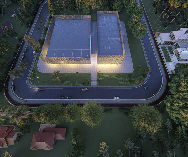 ArtStation - commercial building 3d Revit Lumion modern design | Resources