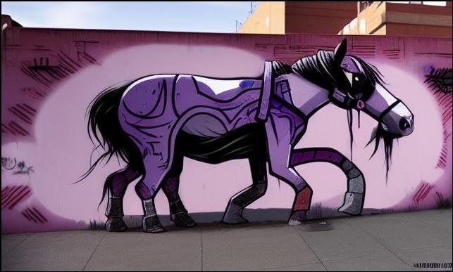 ArtStation - 49 Horse street graffiti Cyber Style 2100 jpg artstation ...