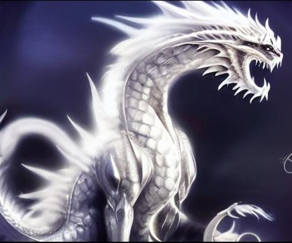 ArtStation - 50 White Dragon 185 jpg artstation pack | Artworks