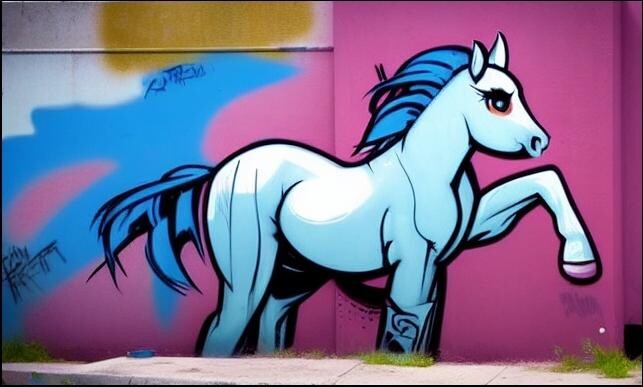 ArtStation - 49 Horse street graffiti Cyber Style 2100 jpg artstation ...