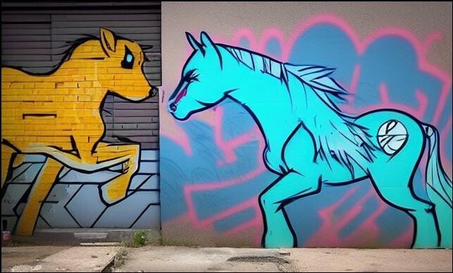 ArtStation - 49 Horse street graffiti Cyber Style 2100 jpg artstation ...