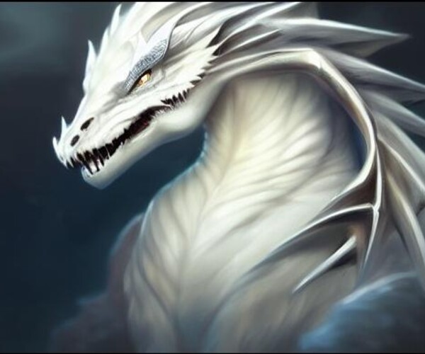 ArtStation - 50 White Dragon 185 jpg artstation pack | Artworks