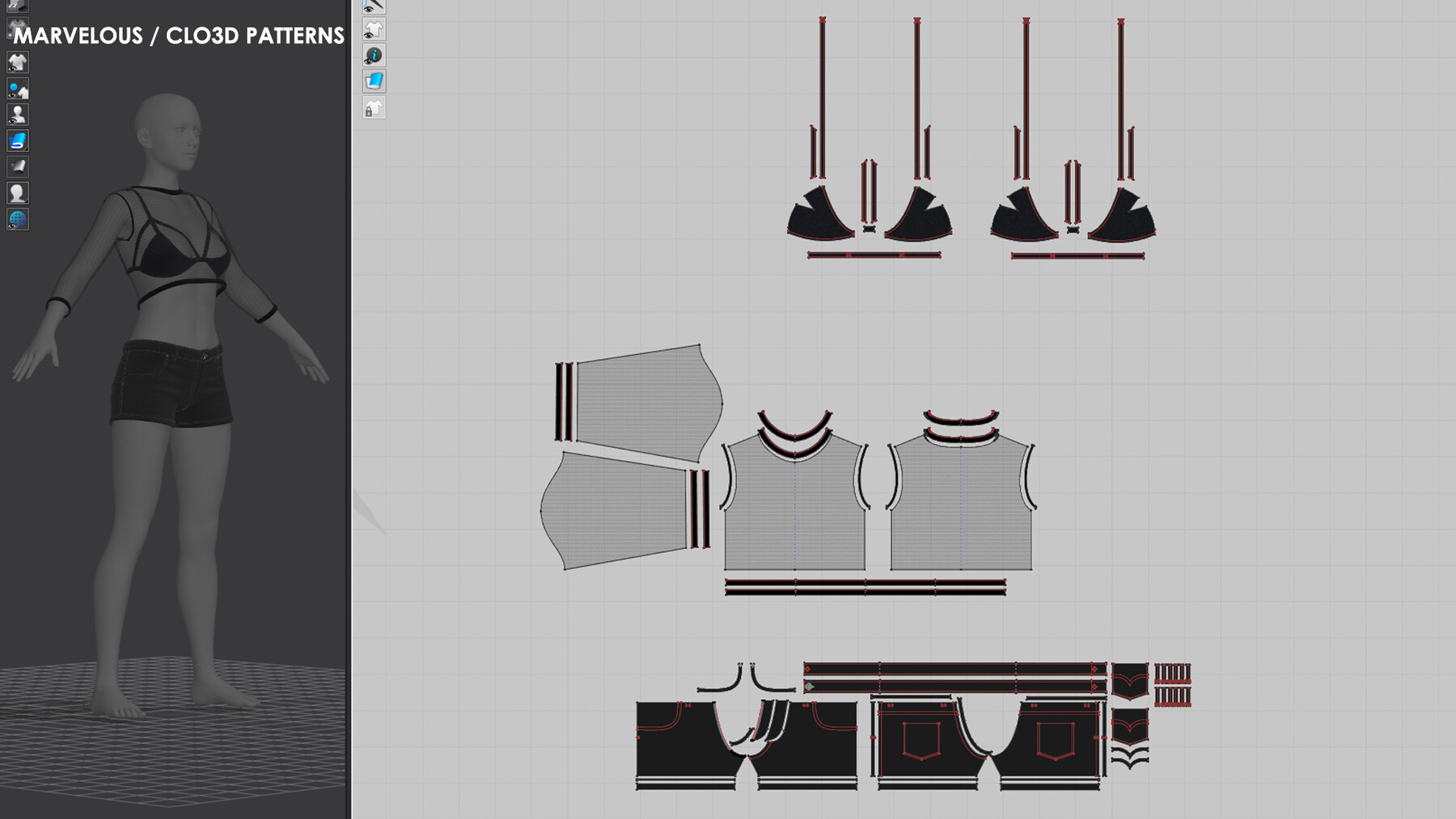 ArtStation - Girl's Outfit 21 - Marvelous / CLO Project file | Game Assets