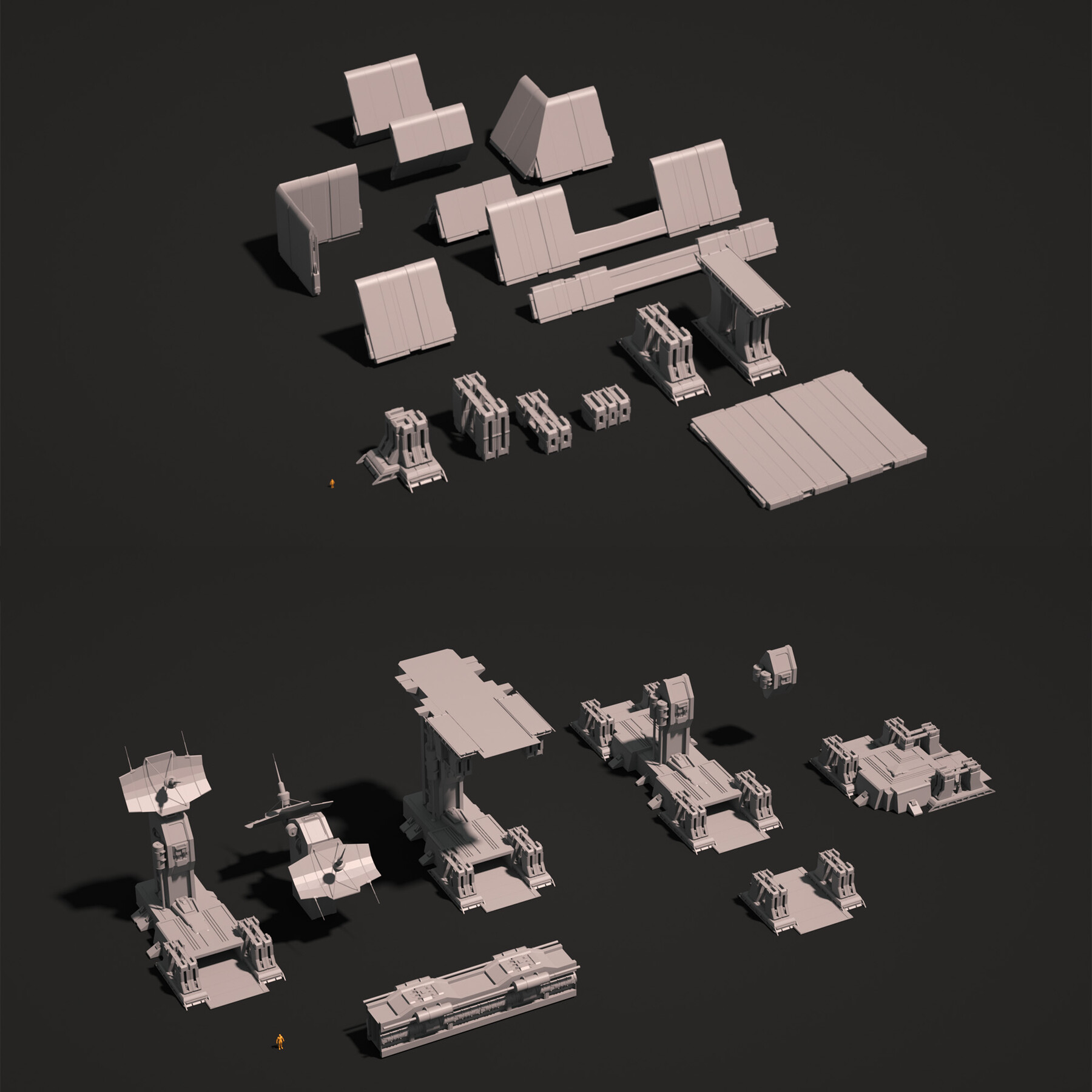 ArtStation - 3D Asset pack - Destroyer Base | Game Assets