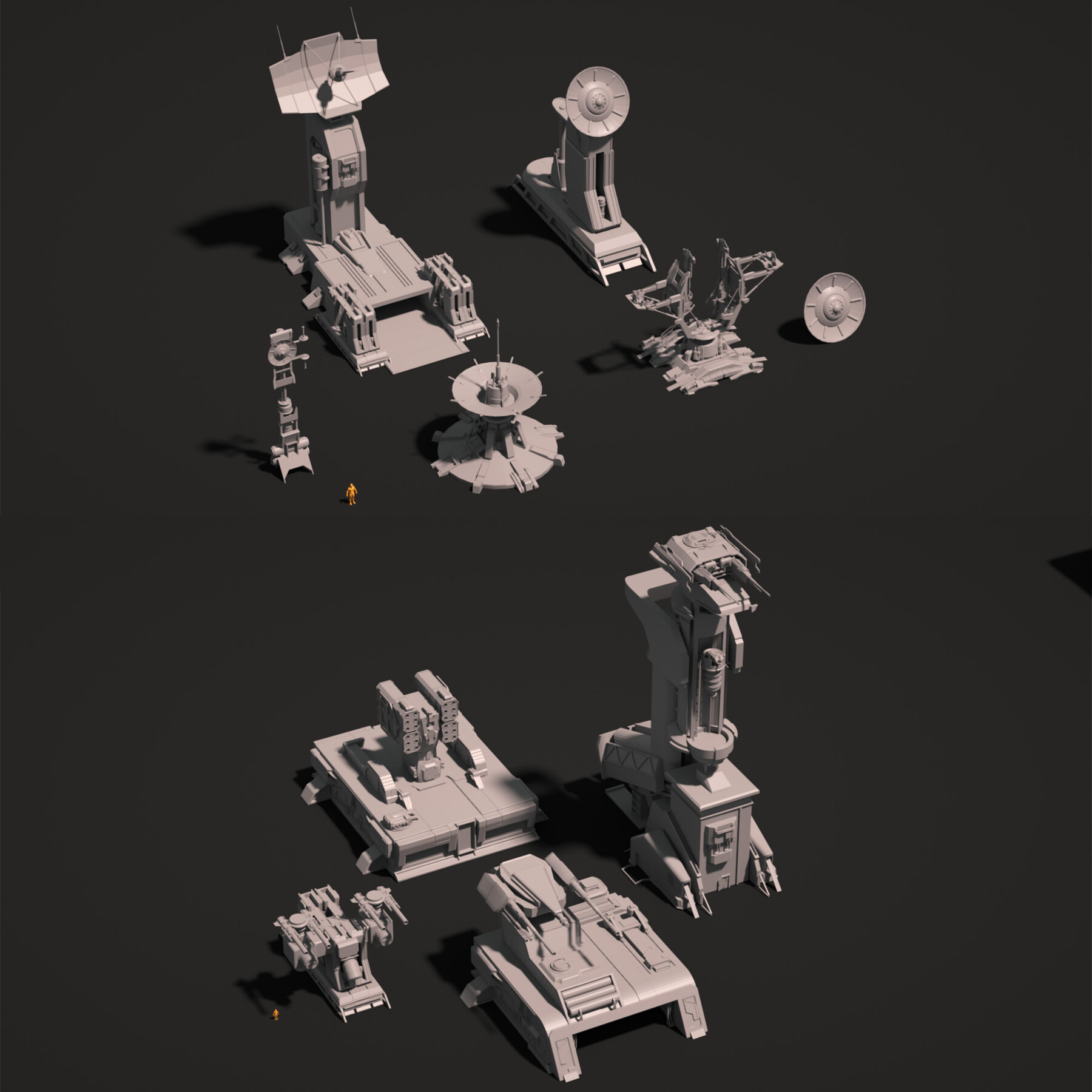 ArtStation - 3D Asset pack - Destroyer Base | Game Assets