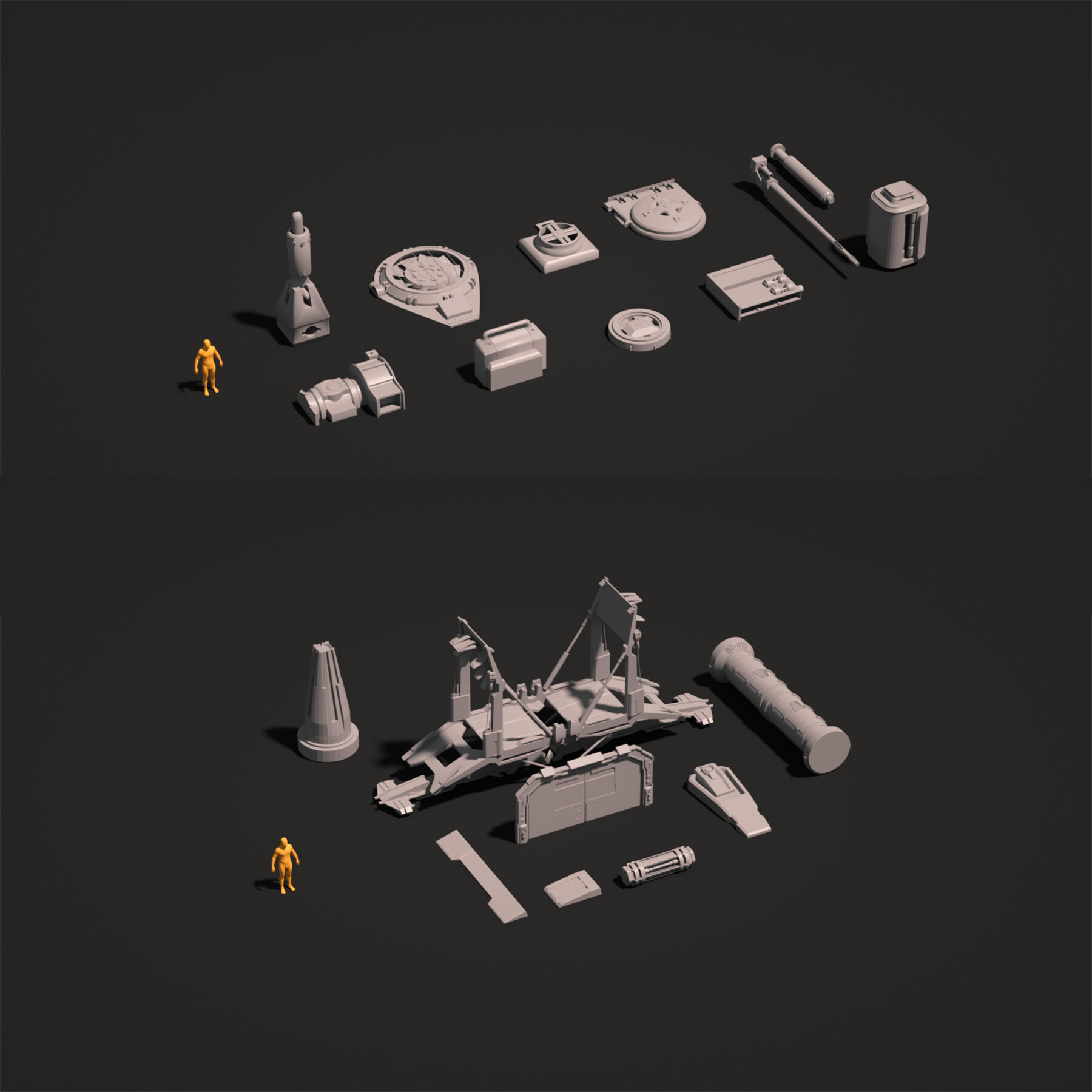 ArtStation - 3D Asset pack - Destroyer Base | Game Assets