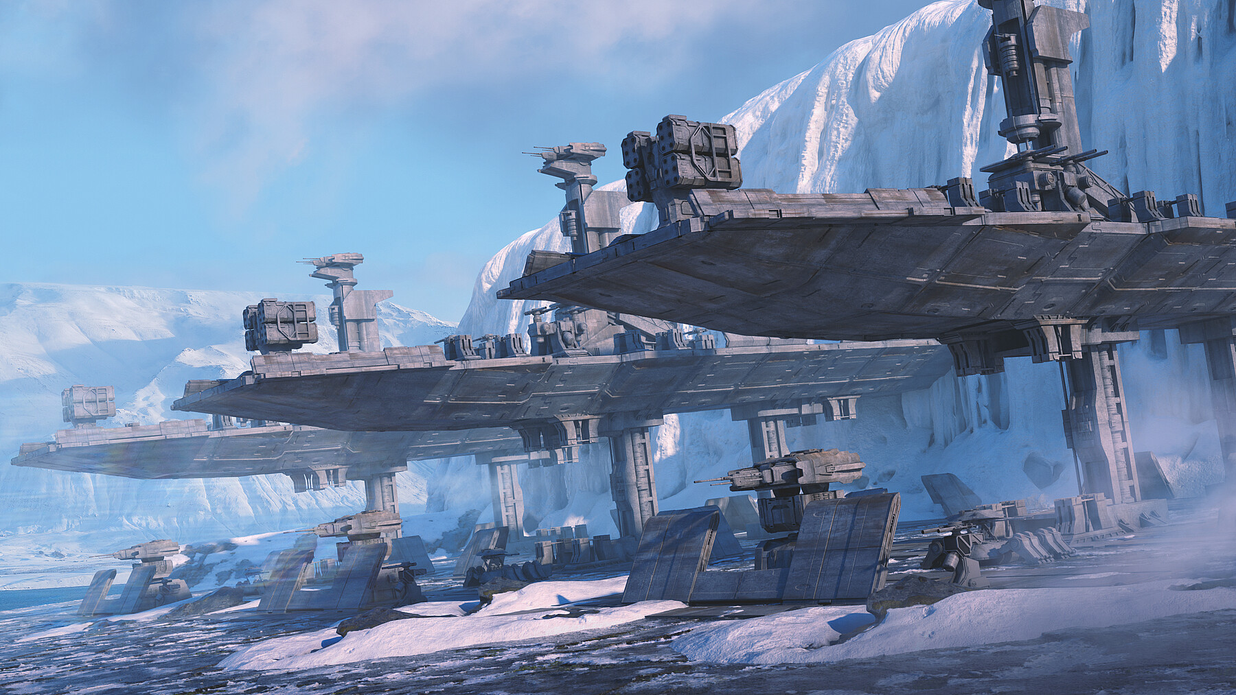 ArtStation - 3D Asset pack - Destroyer Base | Game Assets