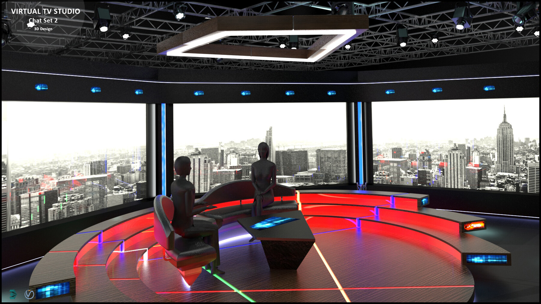 ArtStation - Virtual TV Studio Sets - Collection Vol 11 - 2 PCS DESIGN ...