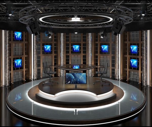ArtStation - Virtual TV Studio Sets - Collection Vol 9 - 2 PCS DESIGN ...