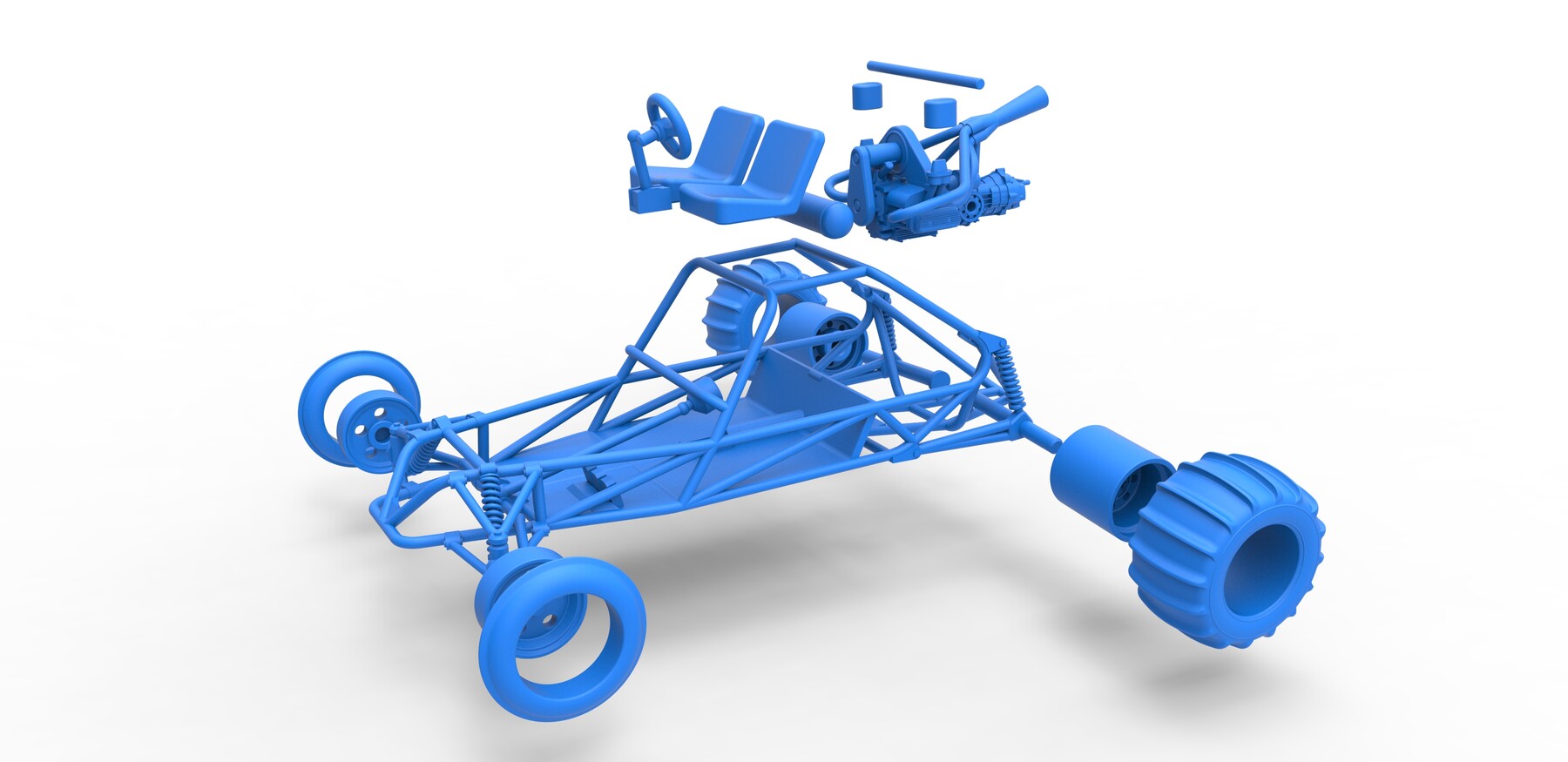 ArtStation - 3D printable Diecast old school Sand Rail buggy Scale 1:25 ...