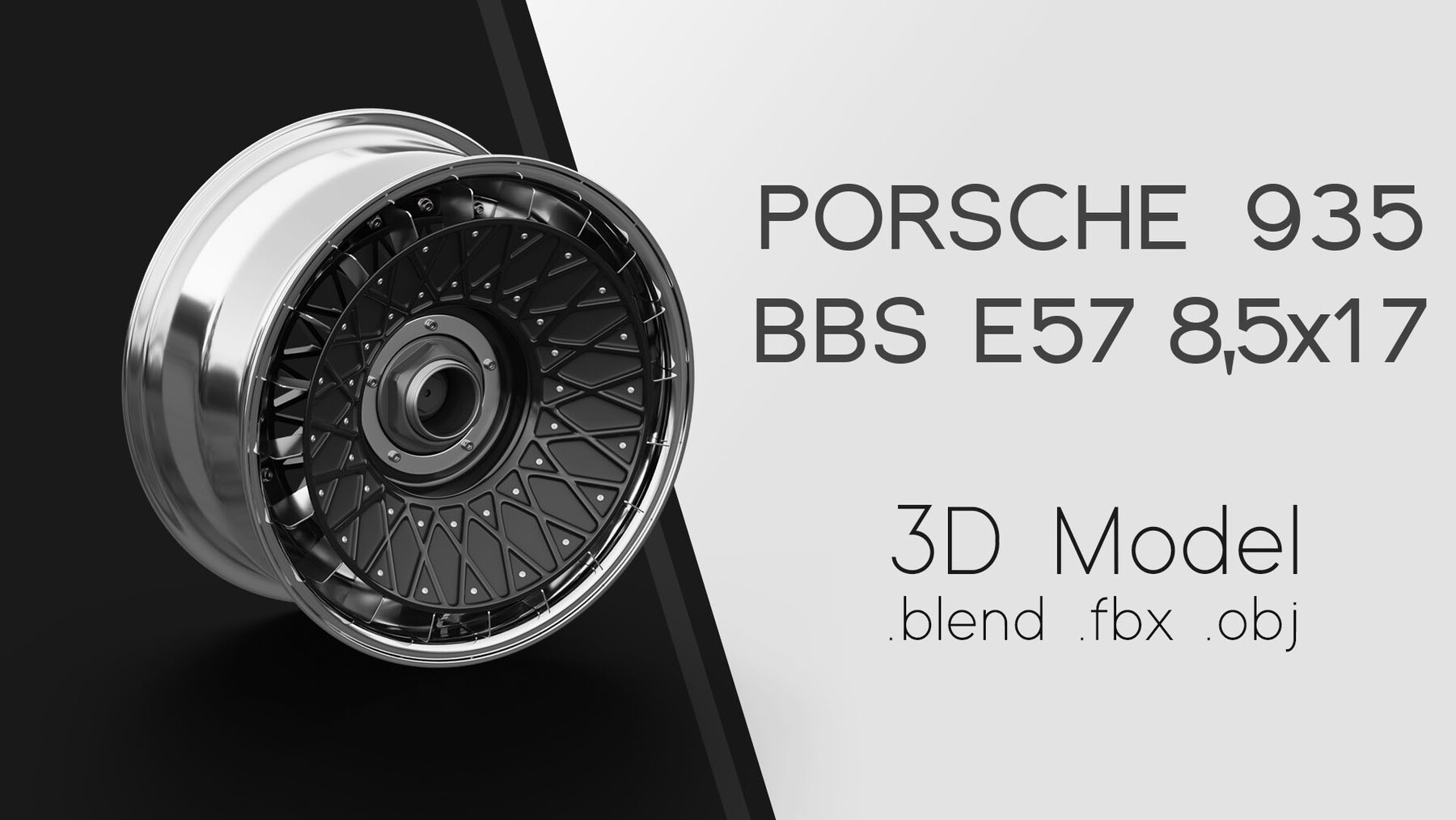 ArtStation - BBS E57 Turbofan 17" Rim/Wheel Porsche 935 3D Model ...