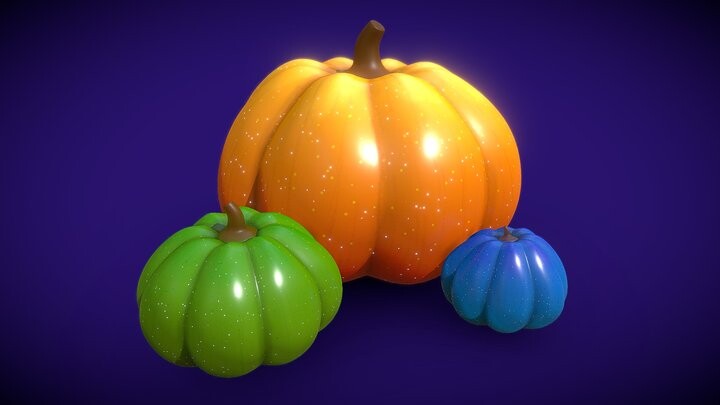 ArtStation - Stylized Hand Painted Pumpkins | Game Assets