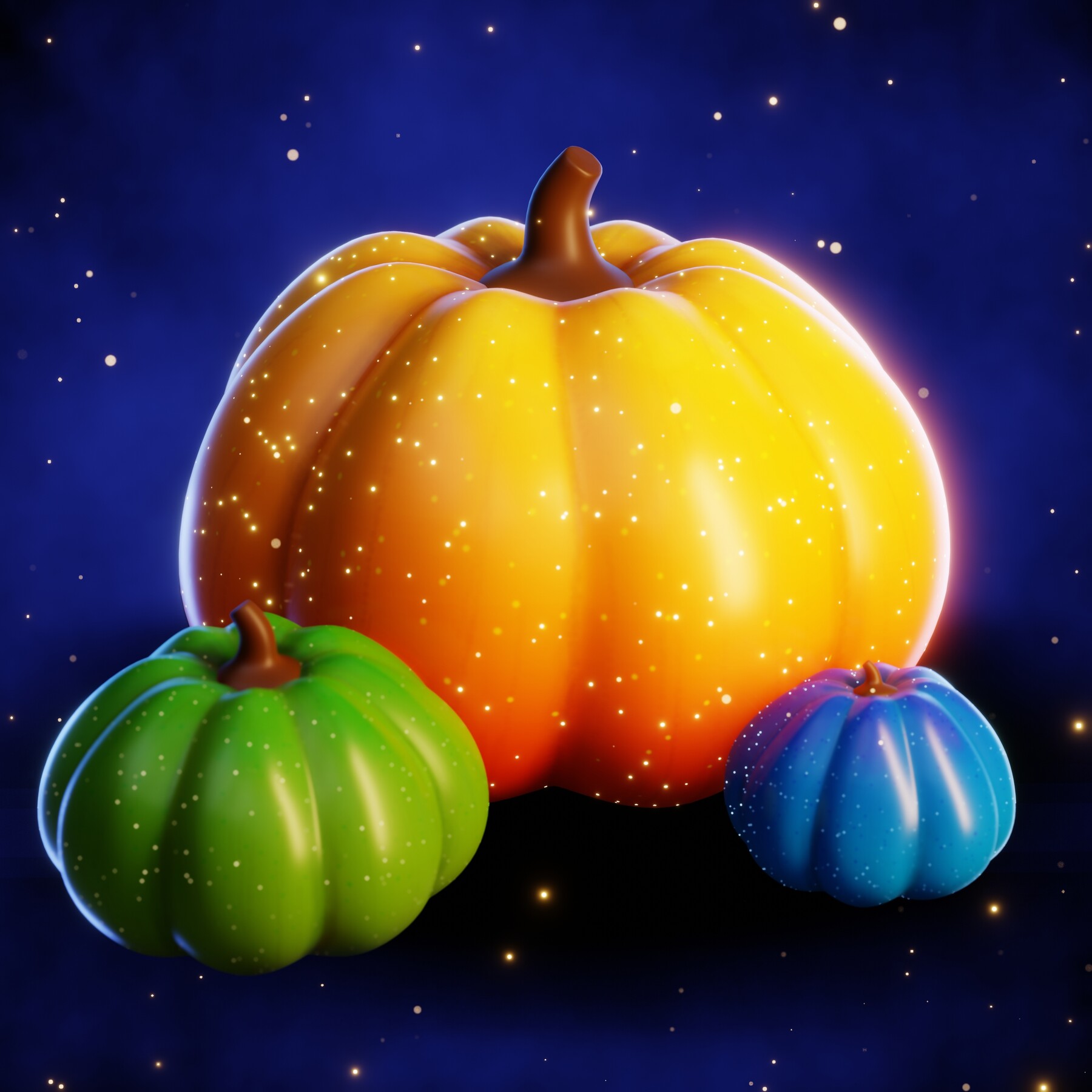 ArtStation - Stylized Hand Painted Pumpkins | Game Assets