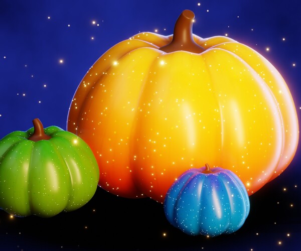 ArtStation - Stylized Hand Painted Pumpkins | Game Assets