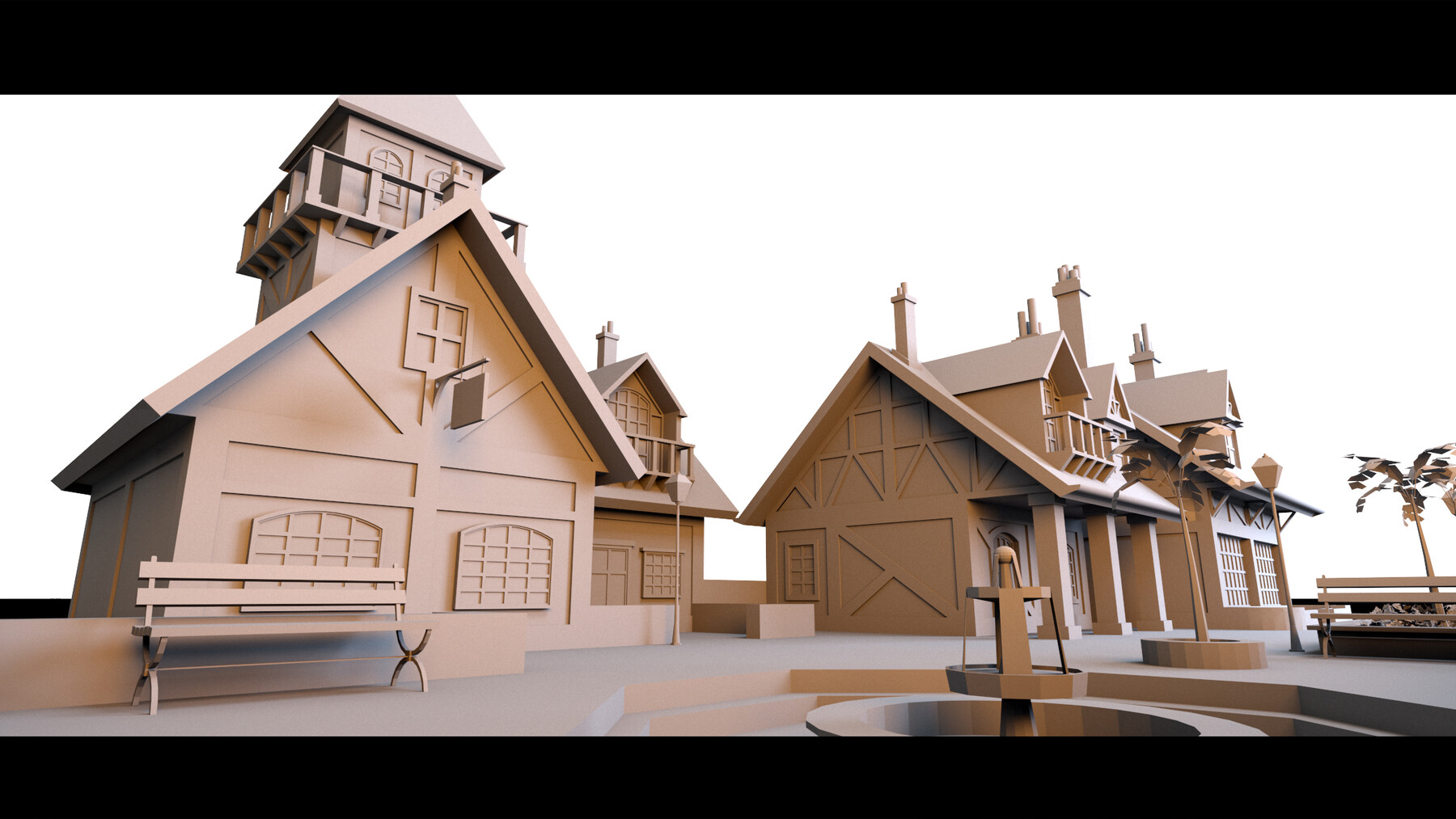 ArtStation - 3 Old Houses- 3d Model | Resources