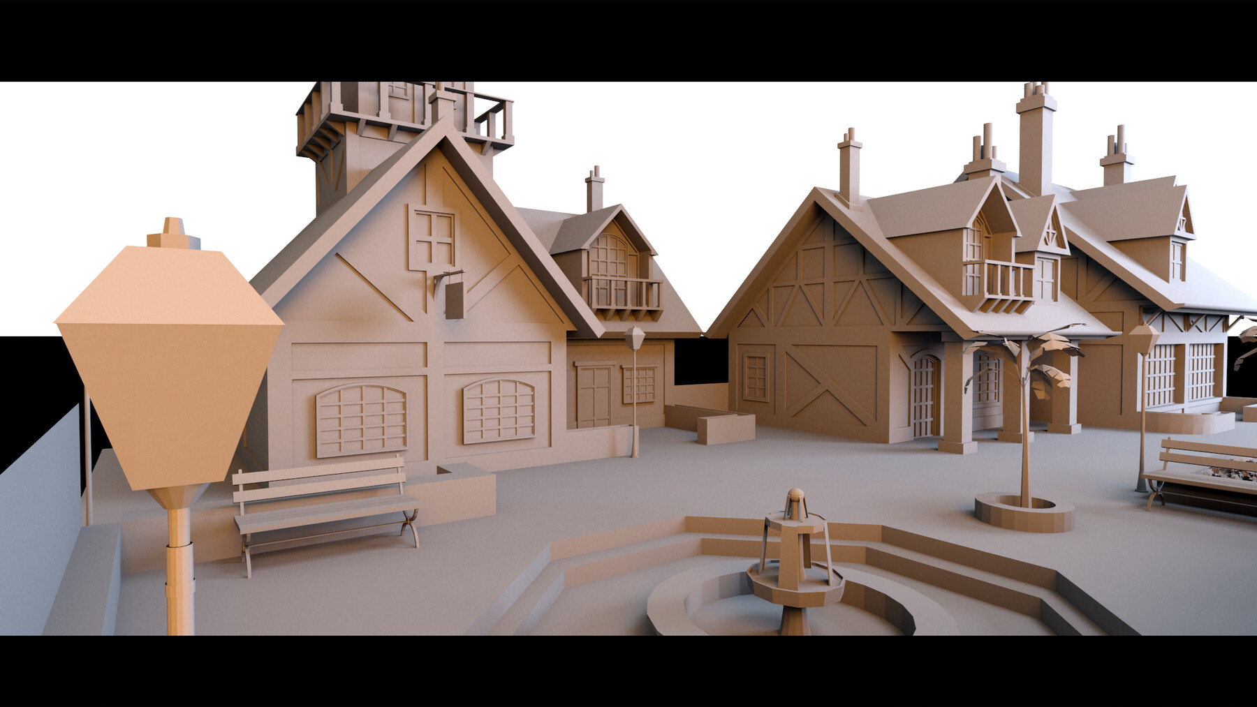 ArtStation - 3 Old Houses- 3d Model | Resources