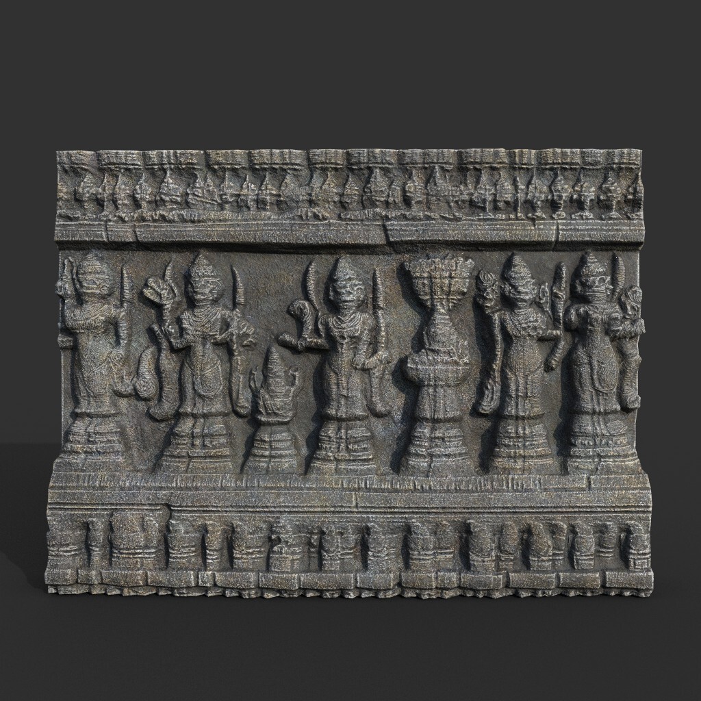 ArtStation - Low poly Ancient Hindu Temple Wall modular Ultra HD 16K ...