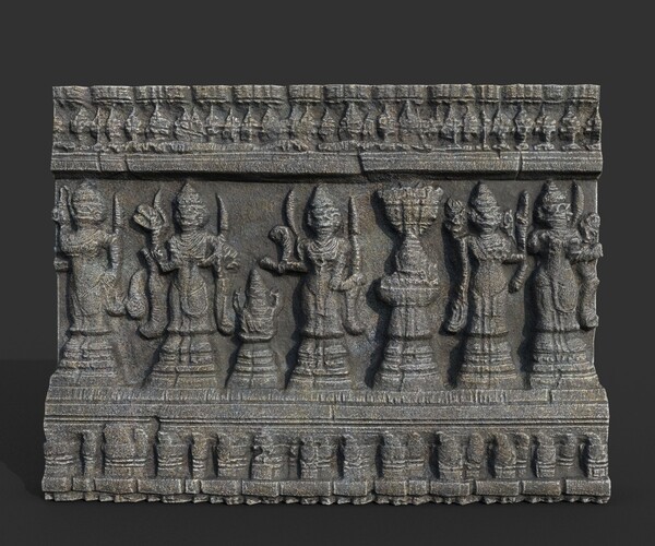 ArtStation - Low poly Ancient Hindu Temple Wall modular Ultra HD 16K ...