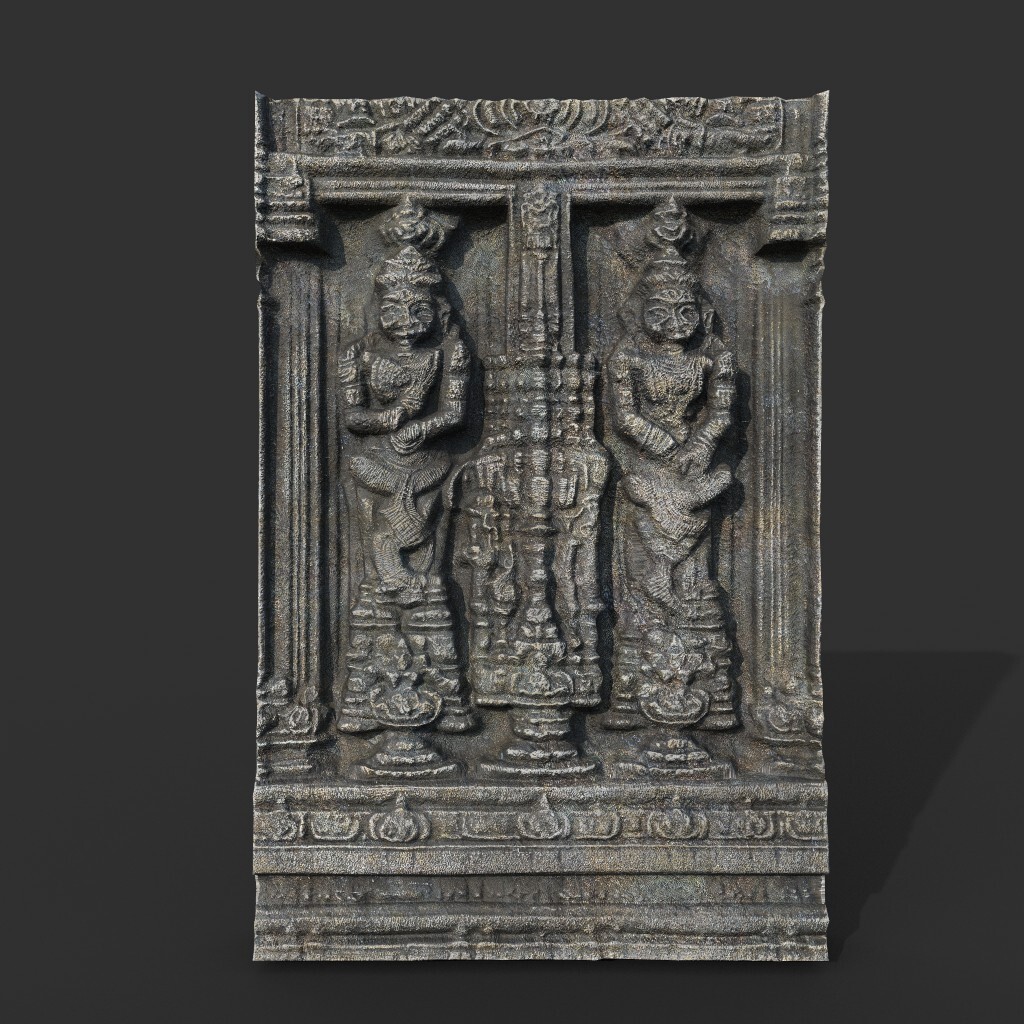 ArtStation - Low poly Ancient Hindu Temple Wall modular Ultra HD 16K Texture - 221009 | Game Assets