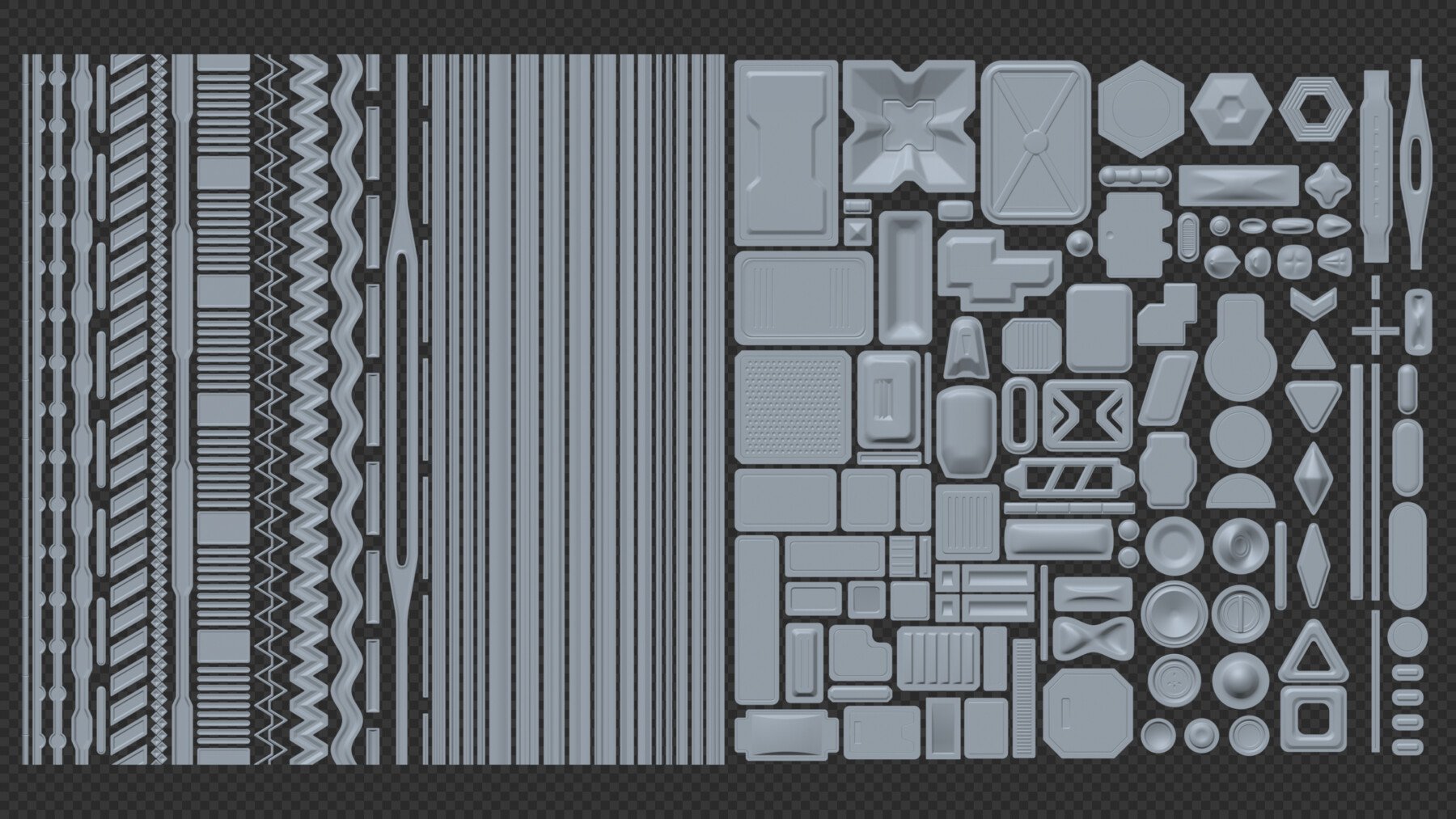 ArtStation - Sci-Fi Decal Set - Seams and Panels | Game Assets