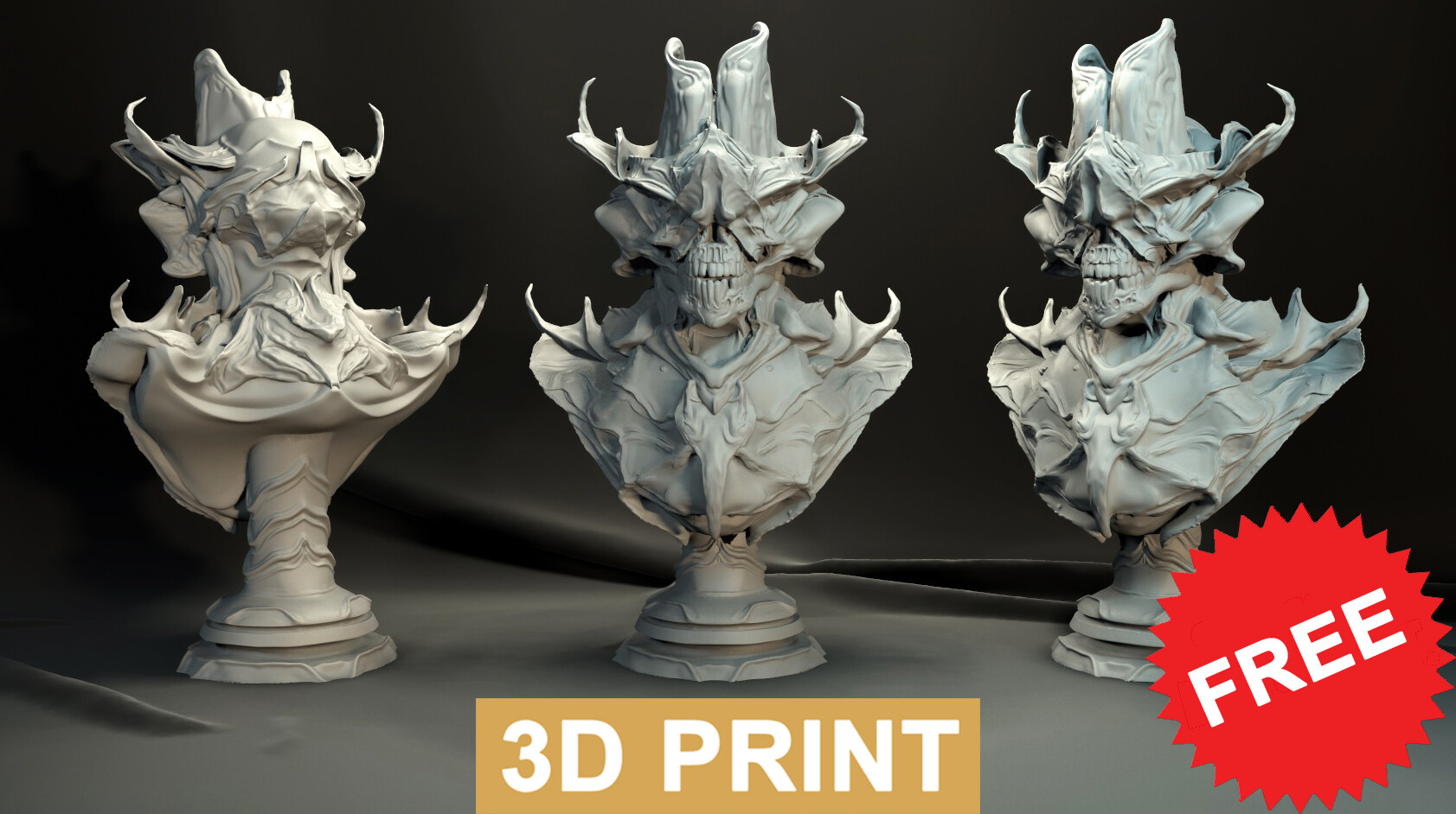 Jevgeni Laur - Creature Bust #1 FREE 3D PRINT - ZTL, OBJ, STL