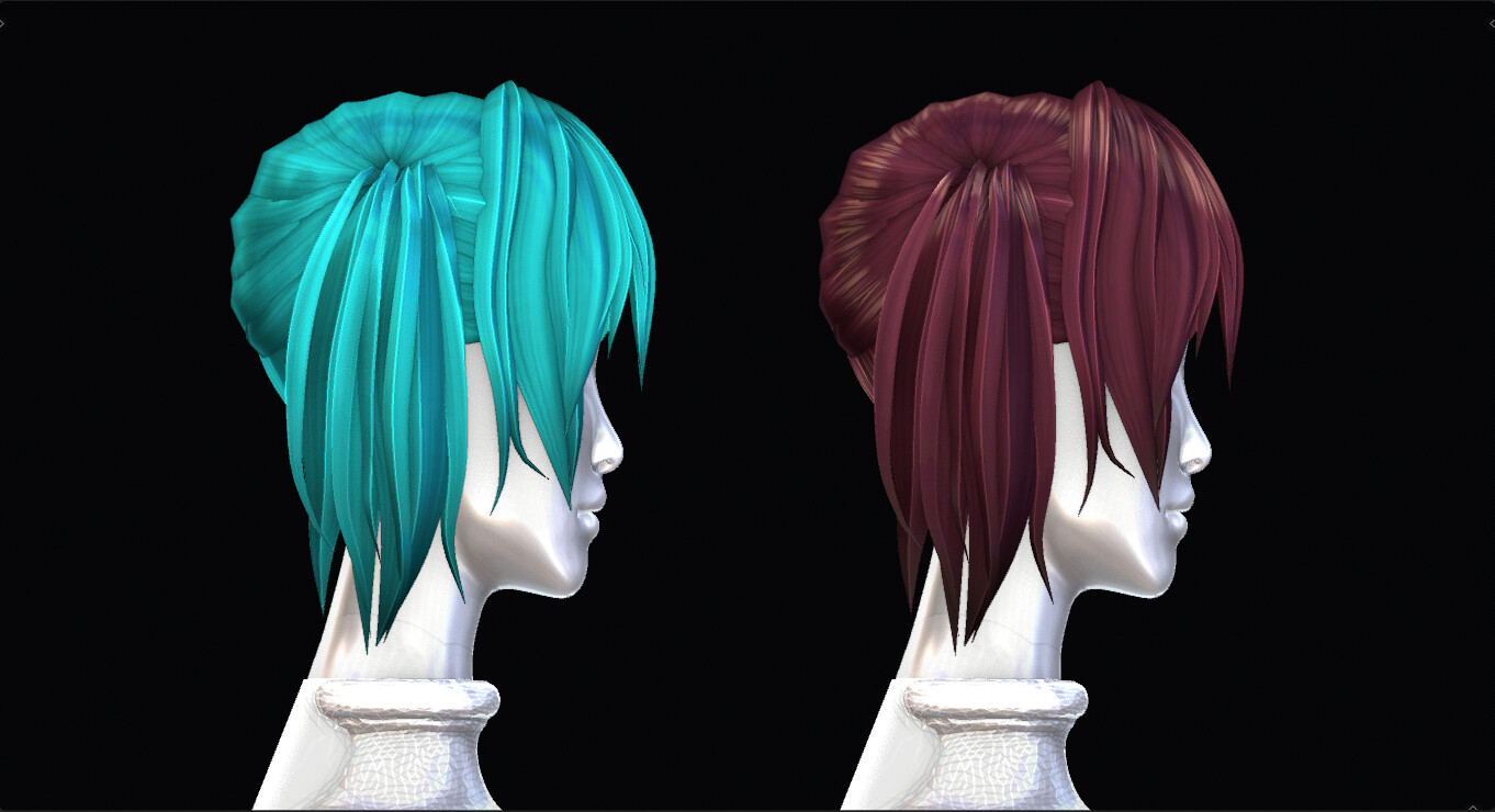 ArtStation - Two womens's hair | Resources