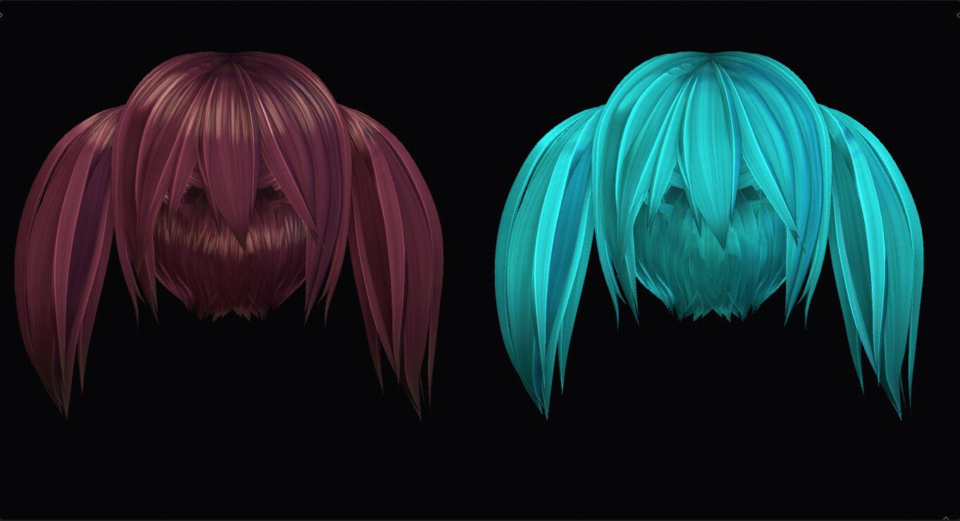 ArtStation - Two womens's hair | Resources