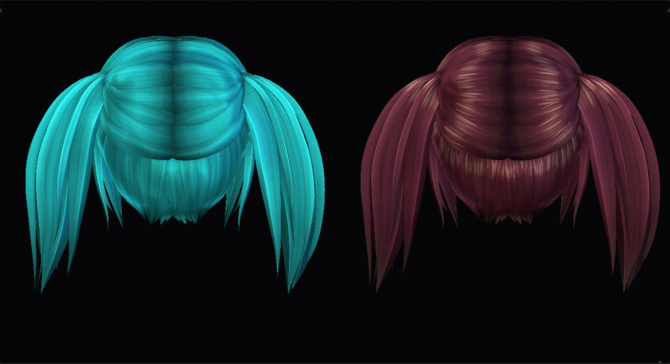 ArtStation - Two womens's hair | Resources