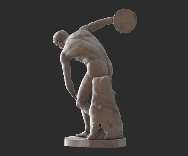 ArtStation - Discobolus Statue - Granite | Game Assets