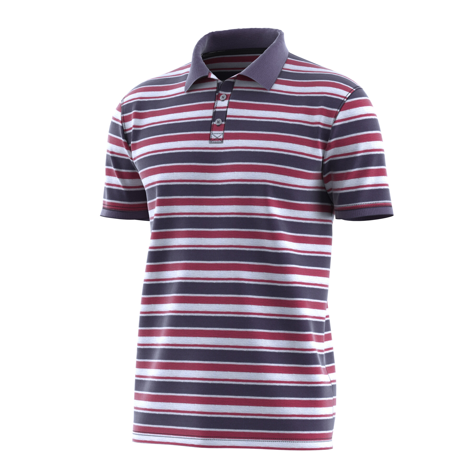 ArtStation - Men Classic Strip Polo Shirt | Game Assets