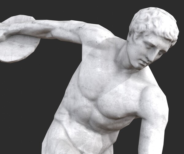 ArtStation - Discobolus Statue - Granite | Game Assets