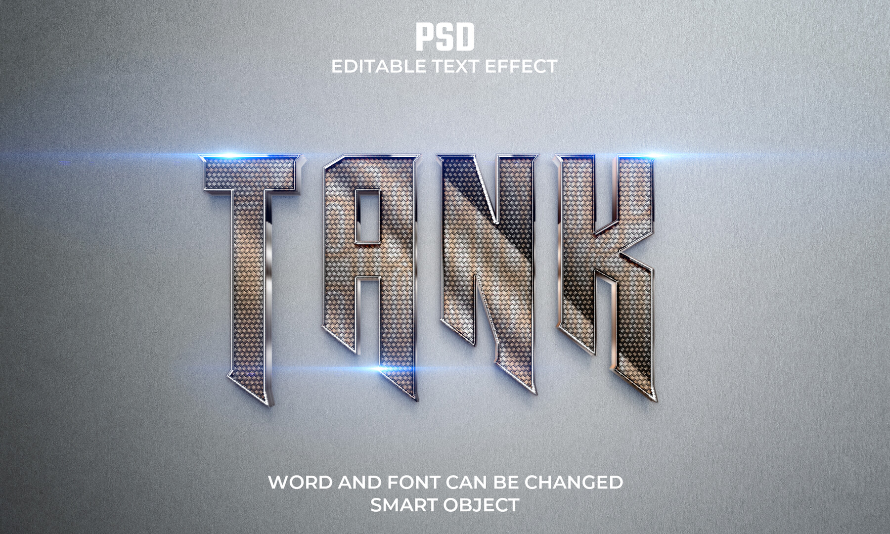 ArtStation - 3D Tank PSD fully editable text effect. Layer style PSD ...