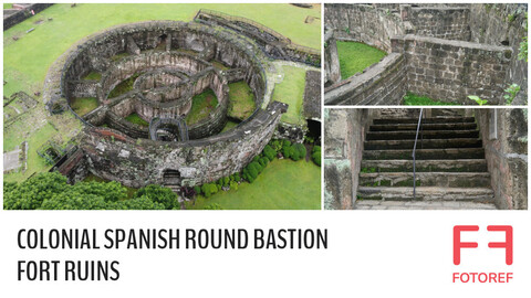 ArtStation - 185 photos of Colonial Spanish Round Bastion Fort Ruins ...