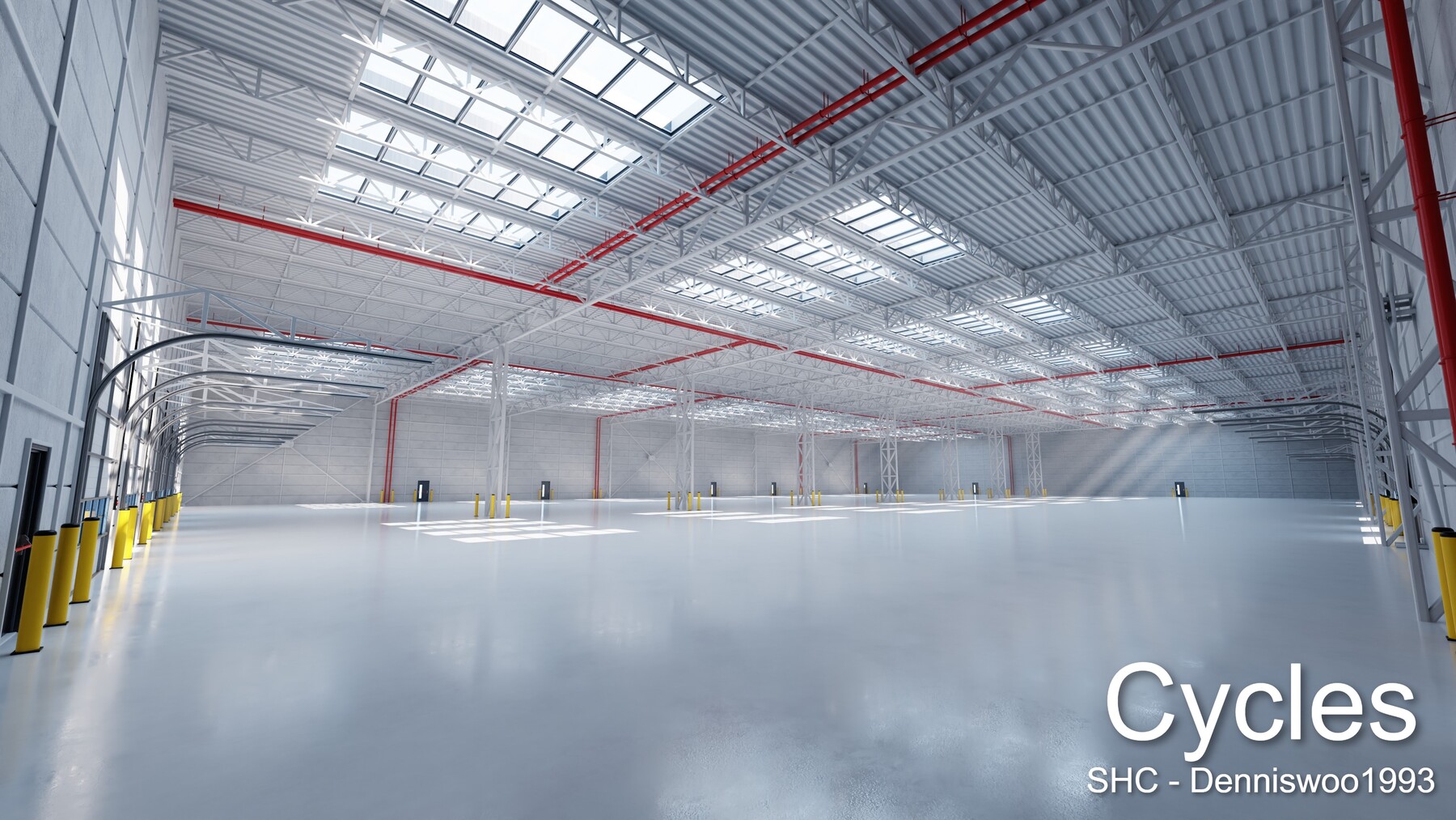 ArtStation - Large modern warehouse for Blender Eevee and Cycles ...