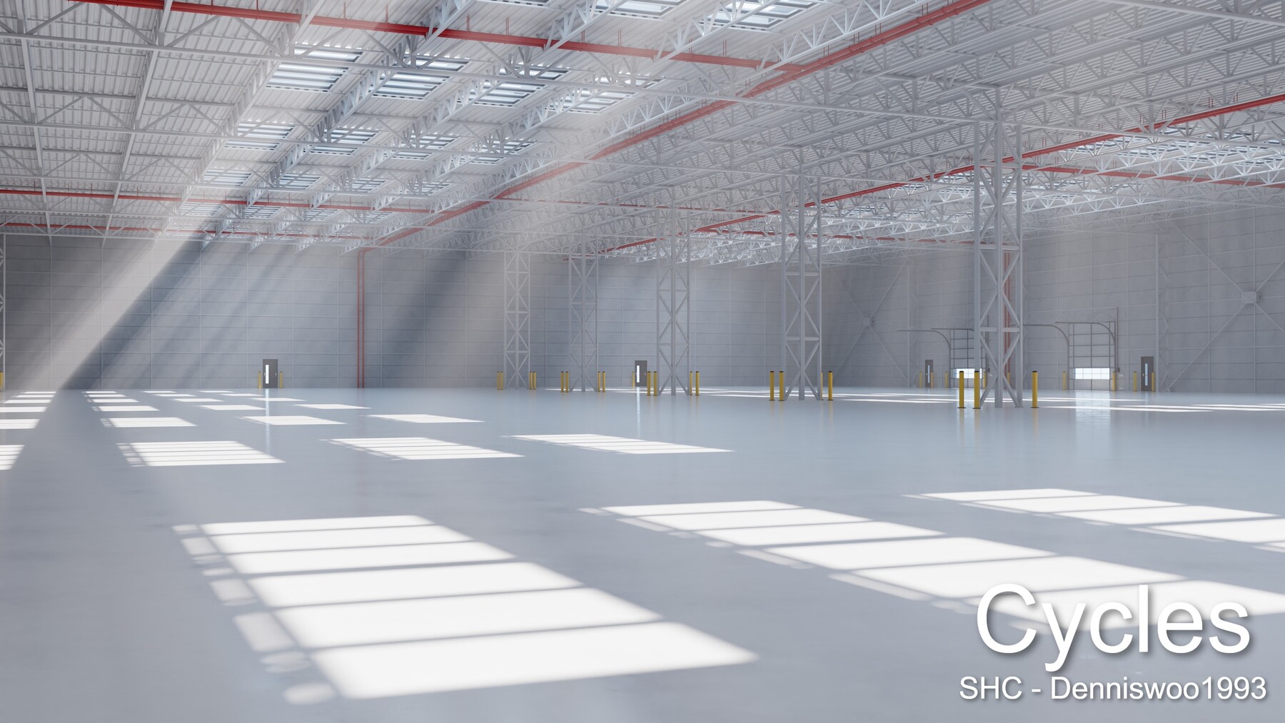 ArtStation - Large modern warehouse for Blender Eevee and Cycles ...