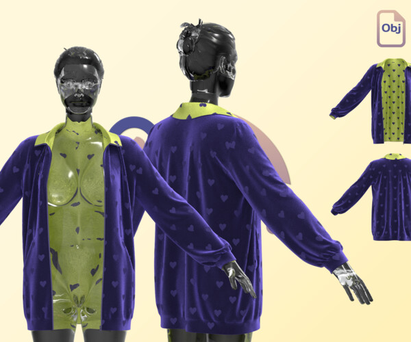 ArtStation - (Womenswear) Heart Track Jacket | Resources