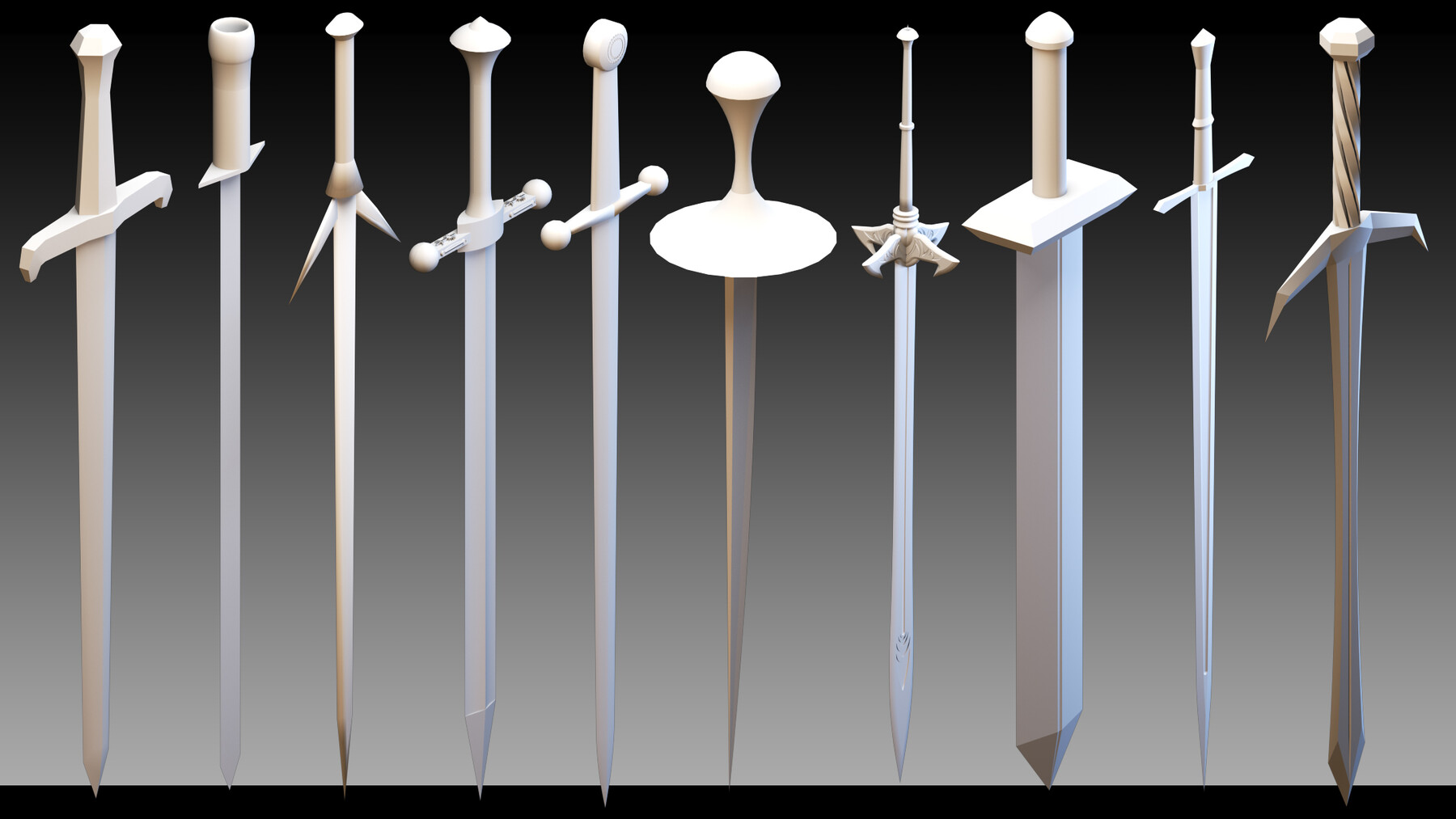 ArtStation - 100 Swords- Kitbash- High detail 3d models | Resources