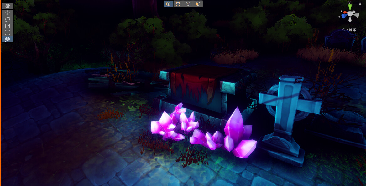 ArtStation - Low Poly Hand Painted Fantasy Crystals Pack for Unity ...