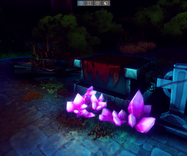 ArtStation - Low Poly Hand Painted Fantasy Crystals Pack for Unity ...