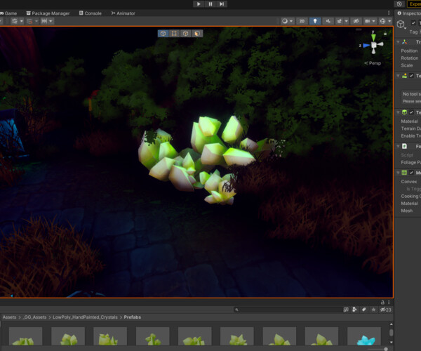 ArtStation - Low Poly Hand Painted Fantasy Crystals Pack for Unity ...