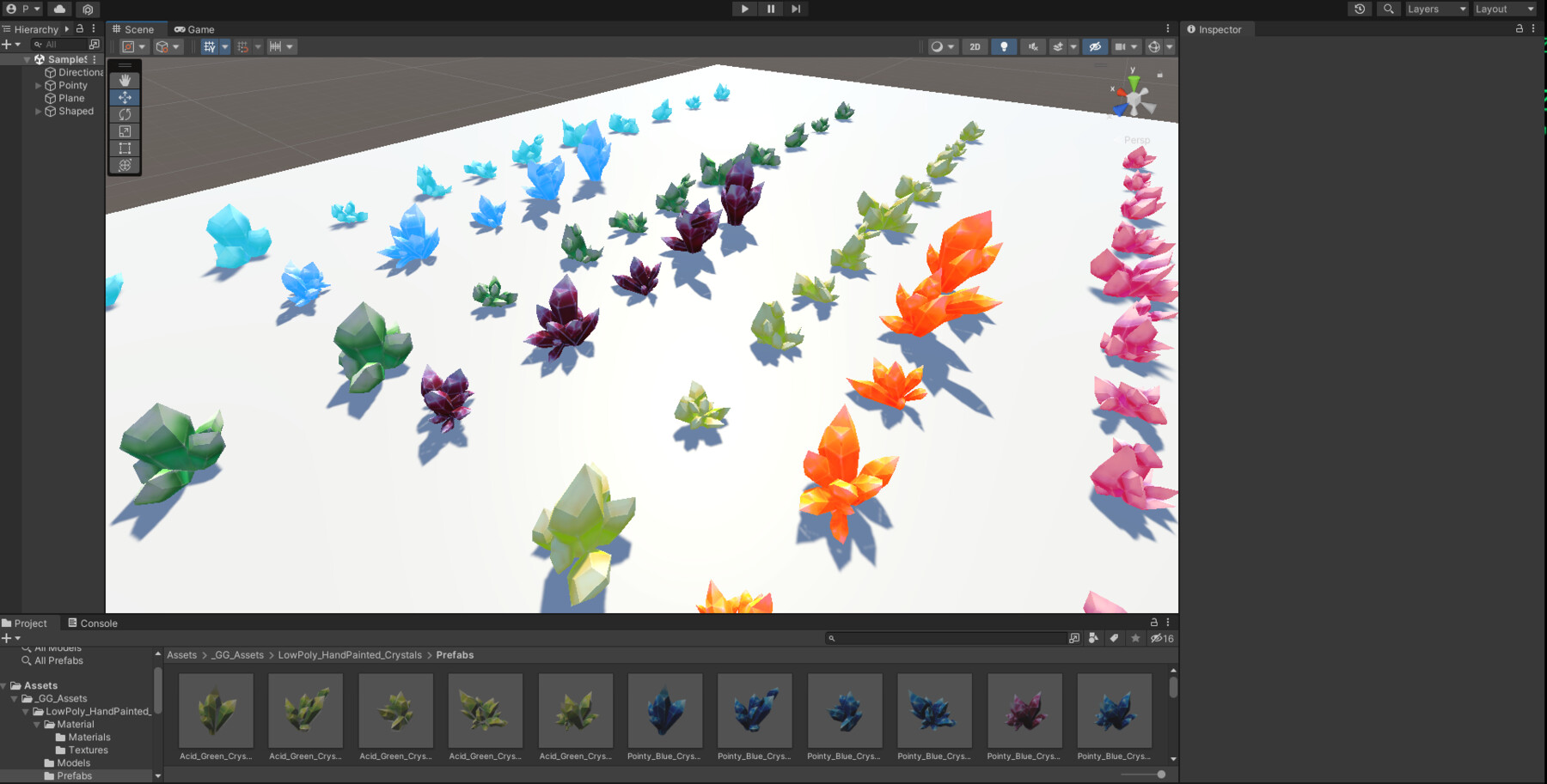 ArtStation - Low Poly Hand Painted Fantasy Crystals Pack for Unity ...