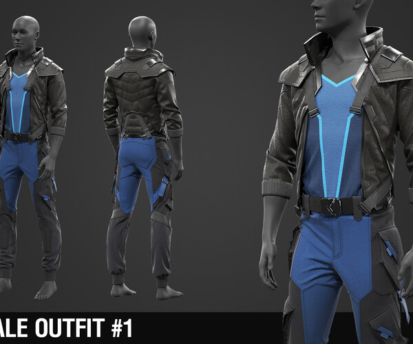 ArtStation - Sci-fi male outfit #1 / Cyberpunk / Future / Fantastic ...