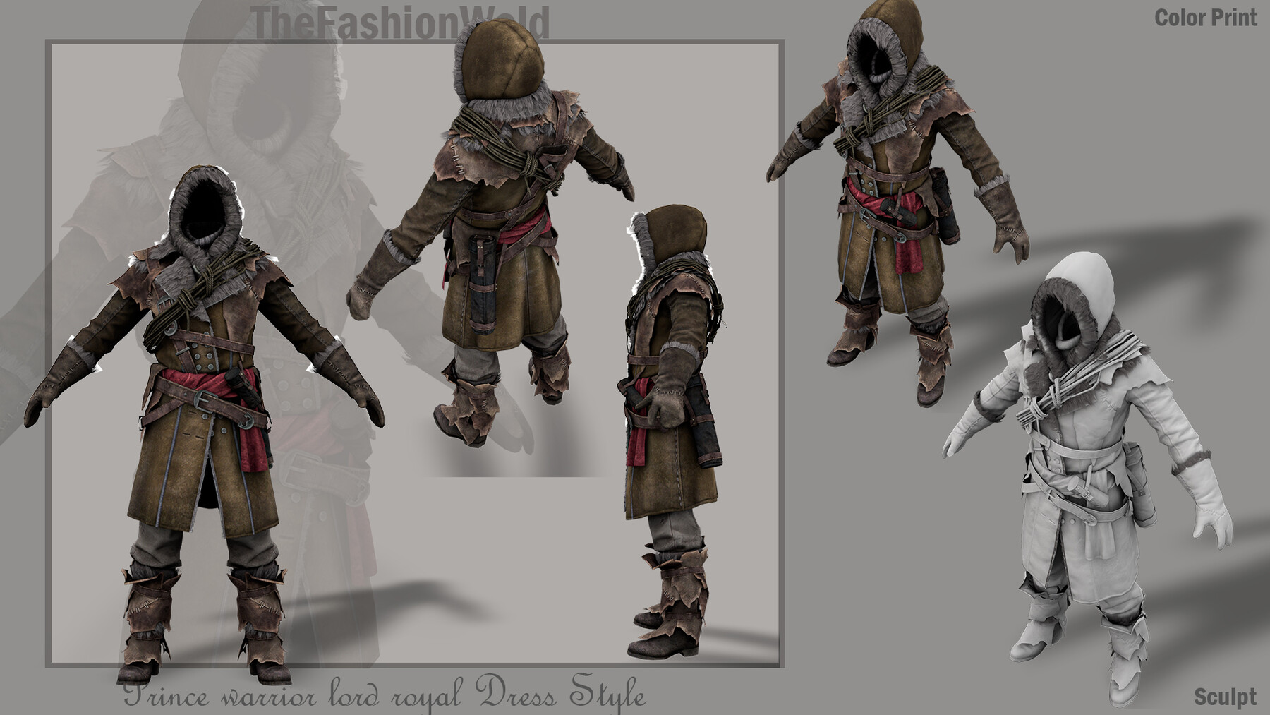 ArtStation - Winter Warrior Dress Outfit | Game Assets