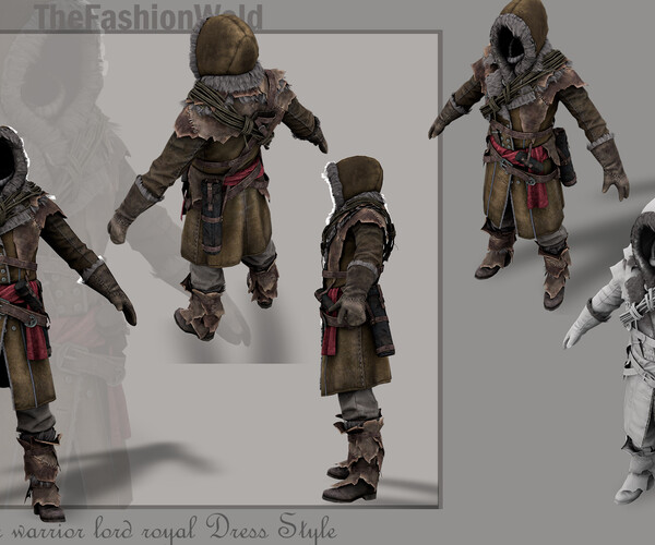 ArtStation - Winter Warrior Dress Outfit | Game Assets