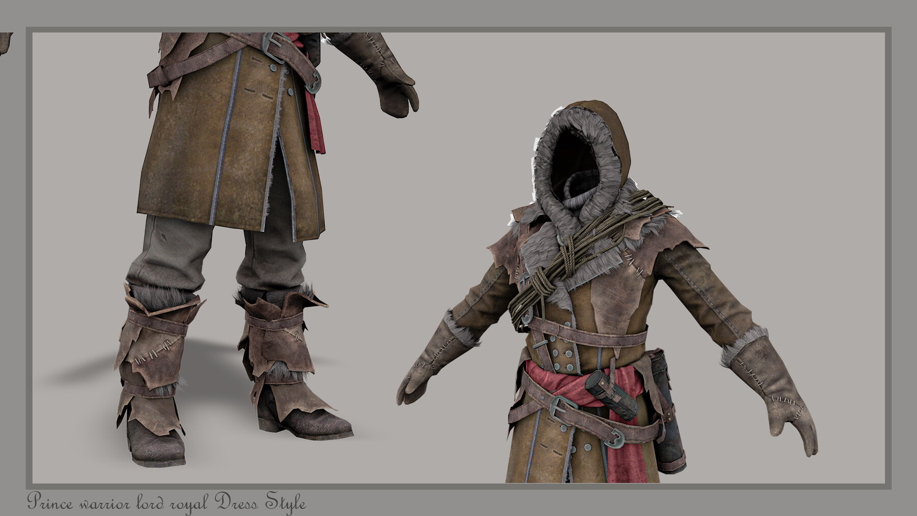 ArtStation - Winter Warrior Dress Outfit | Game Assets