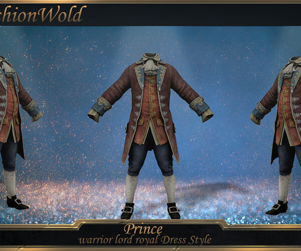 ArtStation - Royal King Costume 3D Model is a high quality | Game Assets